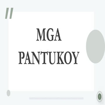 Pangngatnig || Panlinaw ||Panubali II Paninsay || Pamukod || Pananhi ...