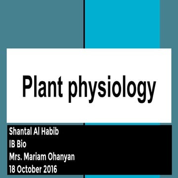 Topic 9 plant physiology | PPTX