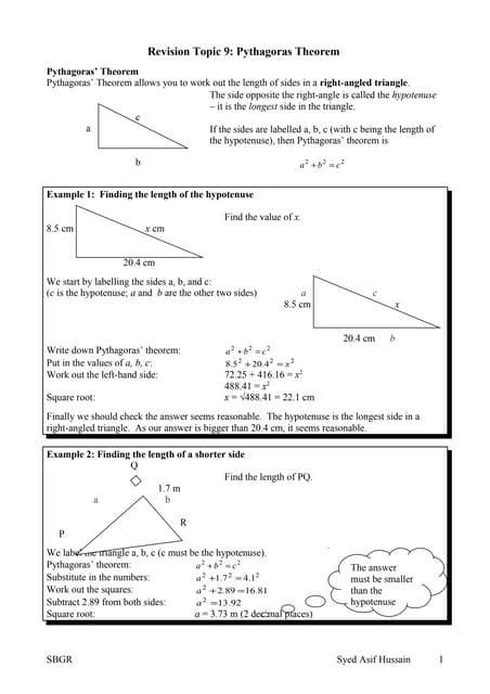 Geometry formula sheet | PDF | Physics | Science