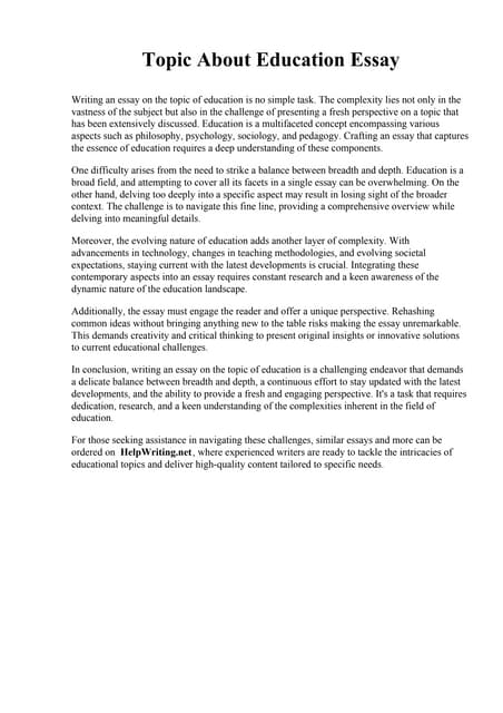 Early Childhood Education Essay.pdf