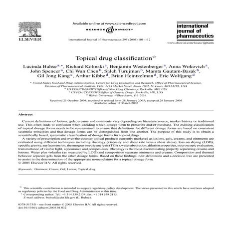 Topical drug-classification | PDF