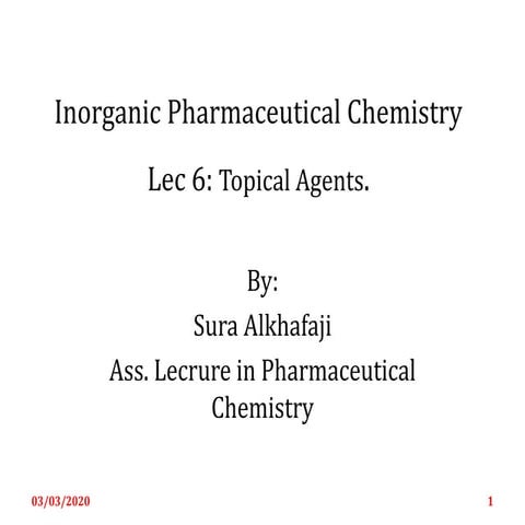 Topical agents | PDF
