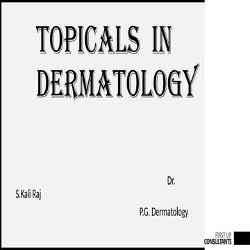 topical formulations in Dermatology pptx | PPTX