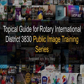 Topical Guide for RID 3830 Public Image Training Series.ppsx