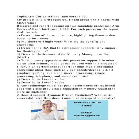 TopicArm Cortex-A8 and Intel core i7 920. My project is to write .docx