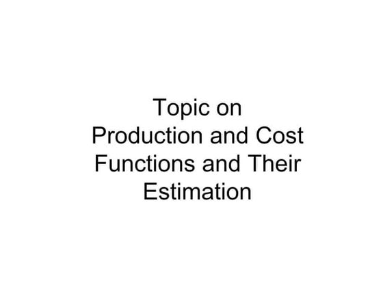 Production theory | PPT