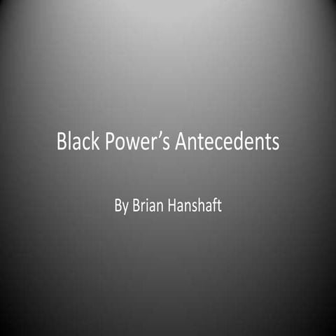 Black power movement | PPT
