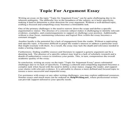 Topic For Argument Essay.pdf