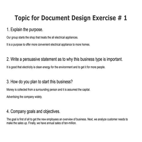Topic for document design exercise # 1 | PDF
