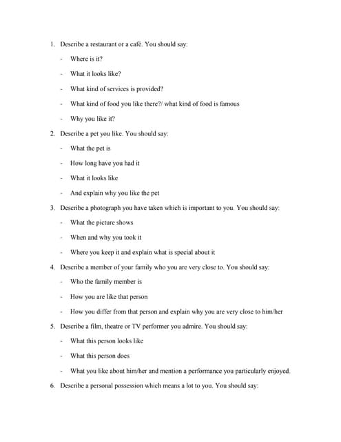 Practice speaking map | DOC