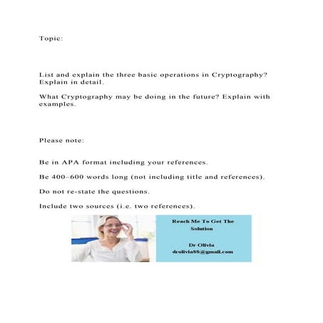 TopicList and explain the three basic operations in Crypt | DOCX