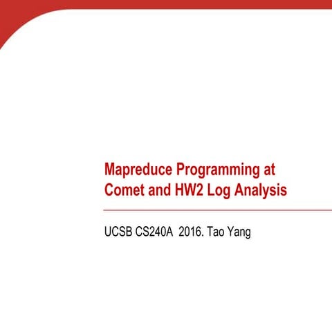 TopicMapReduceComet log analysis by using splunk | PPT