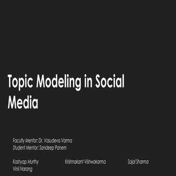 Topic model | PPT