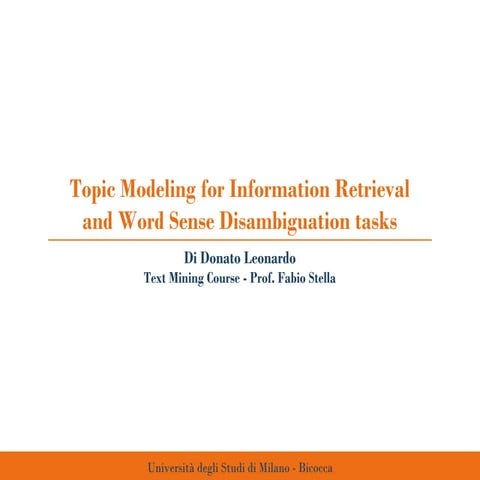 Topic Modeling - NLP