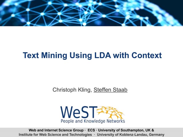 Text Mining using LDA with Context | PPTX Text Mining using LDA with Context | PPTX