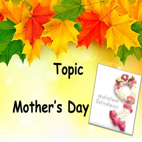 Topic mother's day | PPT