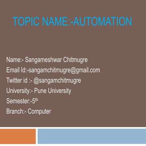 Automation | PPT