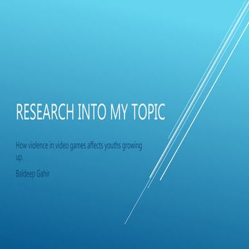 Violence In Video Games | PPT