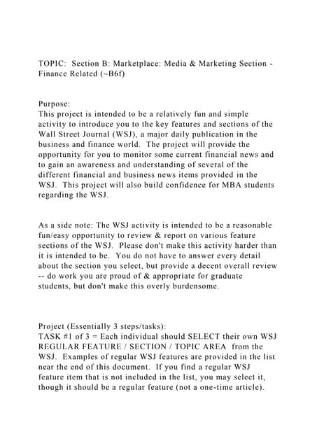 Parts of the newspaper | DOCX