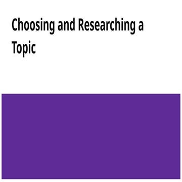 Quick Topic Selection Overview PowerPoint | PPTX