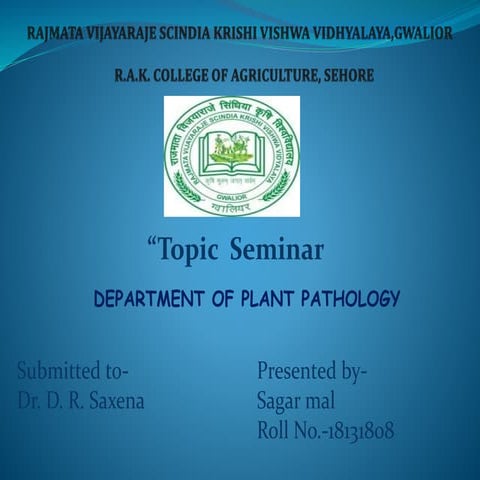 Topic seminar | PPT