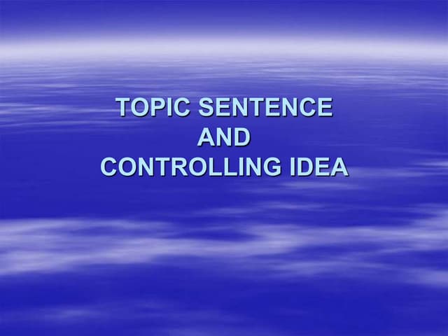 Central Idea vs Theme | PPT