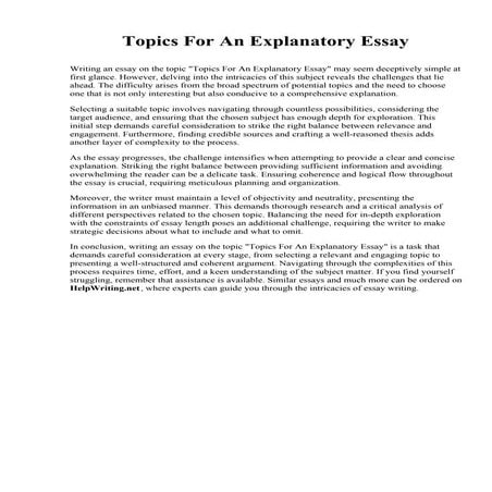 Topics For An Explanatory Essay.pdf
