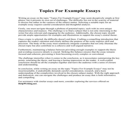 Topics For Example Essays.pdf