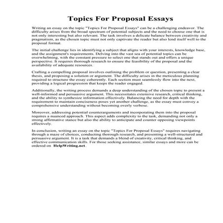 An Example Of An Argumentative Essay | PDF