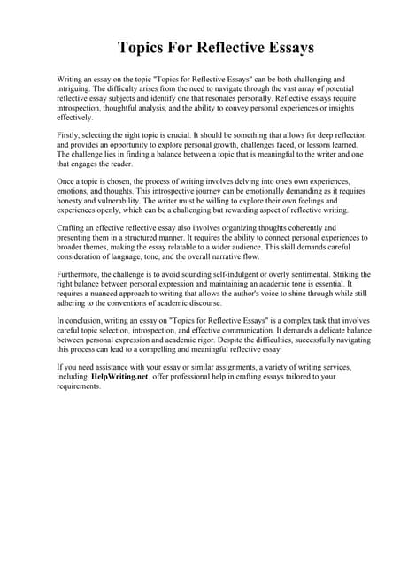 Critical Reflection Essay Example.pdf