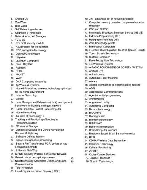 Information technology seminar topics | DOCX