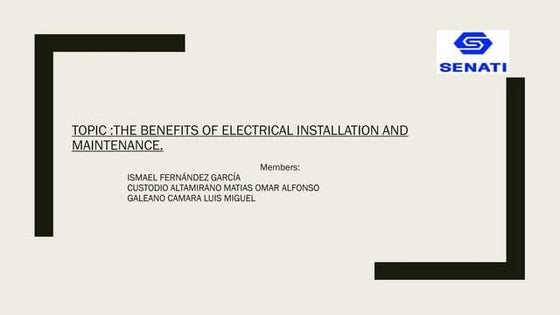 Electrical maintenance-1 | PPT