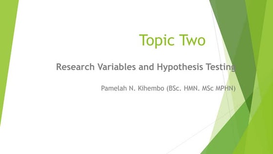 Variables in research | PPTX | Science