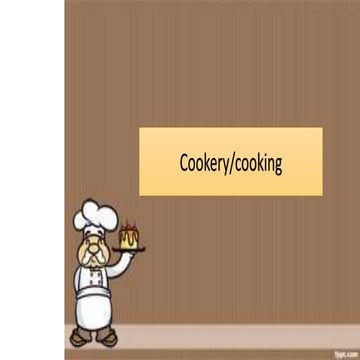 topic 1 cookery | PPTX