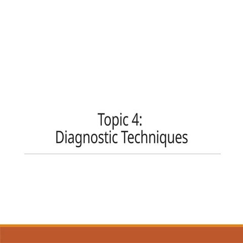 Diagnostic Techniques In Eletronic Equipment Repair | PPTX