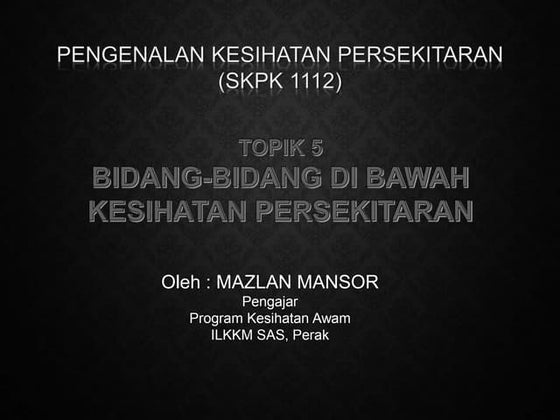 Pengurusan sisa klinikal | PPTX