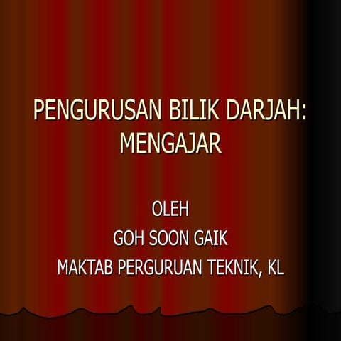 Topik 5 pengurusan kelas | PPT