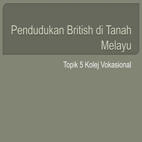Topik 5 sejarah | PPTX