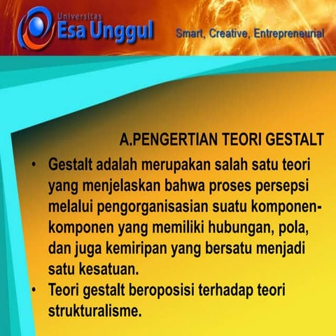 Topik Teori Gestalt dan Pengertiannya serta Teori | PPTX