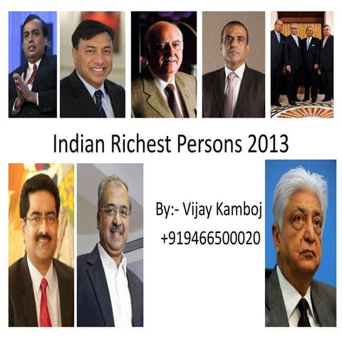 Top Indian richest persons, Richest persons, Indian rich persons | PPTX