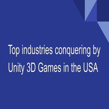 Hire Unity 3D Developers: Build Next-Gen Games & Virtual Worlds | PDF