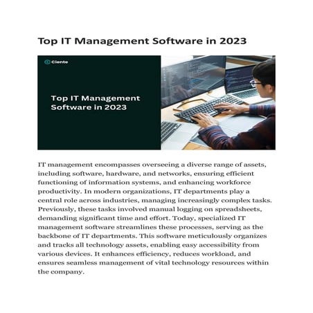 Servicenow it management tools | PDF