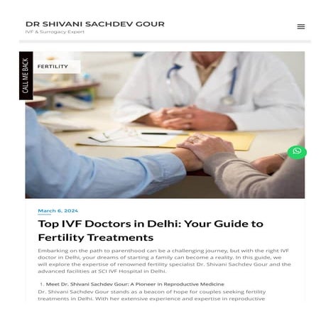Top IVF Doctors in Delhi: Your Guide to Fertility Treatments | PDF ...