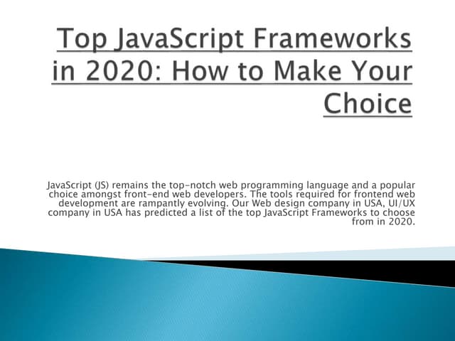 Sandeep Chauhan | Top java script frameworks in 2020 | PPTX | Web ... Sandeep Chauhan | Top java script frameworks in 2020 | PPTX | Web ...