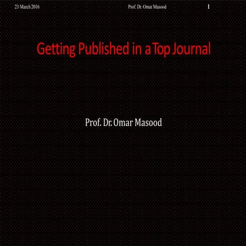 How to Publish in Top Journal Articles | PPTX
