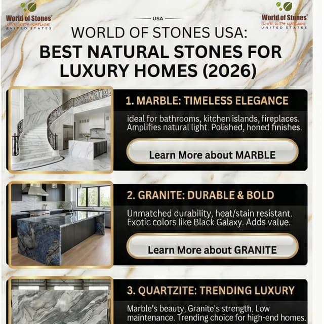 Infographic-Top Luxury Natural Stones for High-End Homes in 2026 | PDF