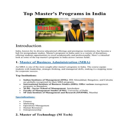 Top Master's Programs in India .pdf
