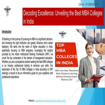 Top MBA Colleges in India | PPTX