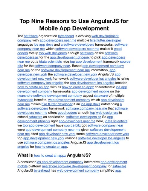 Top Nine Reasons to Use AngularJS for Mobile App Development.docx.pdf Top Nine Reasons to Use AngularJS for Mobile App Development.docx.pdf