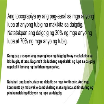 TOPOGRAPIYA (ANYO NG TUBIG AT ANYO NG LUPA).pptx